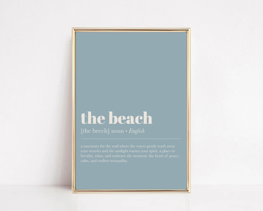 The Beach Definition Print - Beach Wall Art, Coastal Home Decor ...