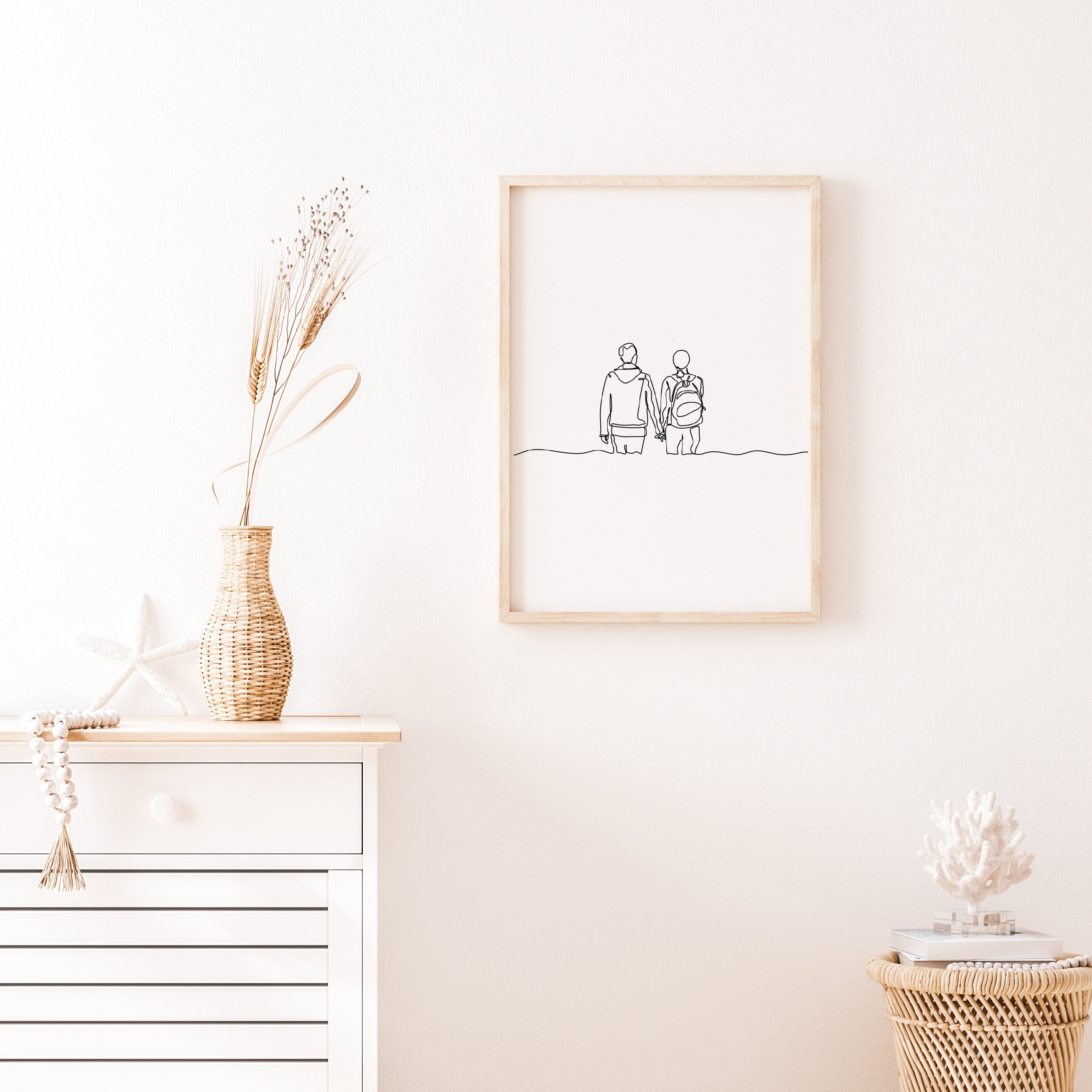 Set of 6 Travel One Line Drawing Wall Art 1 Bonus Print for Free - Etsy