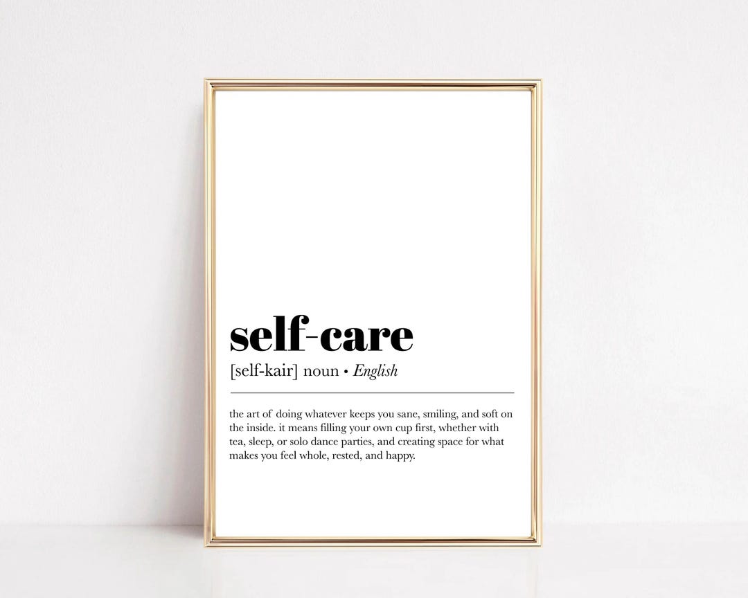 Self-care Definition Print, Therapy Office Decor, Psychology Poster ...