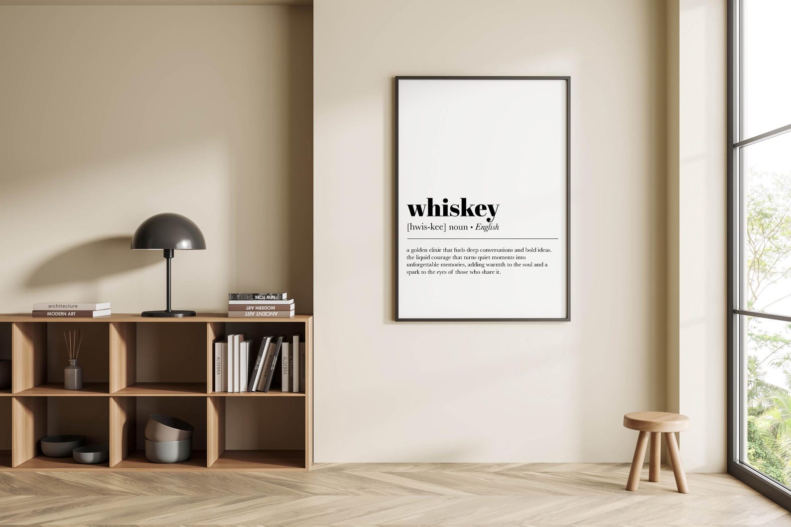 Whiskey Definition Art Print: Modern Bar Cart Decor (digital Download ...