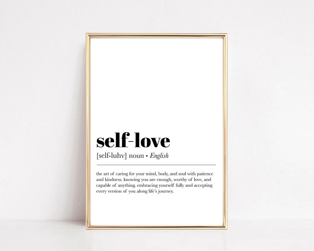 Self-love Definition Print, Therapy Office Decor, Psychology Poster ...