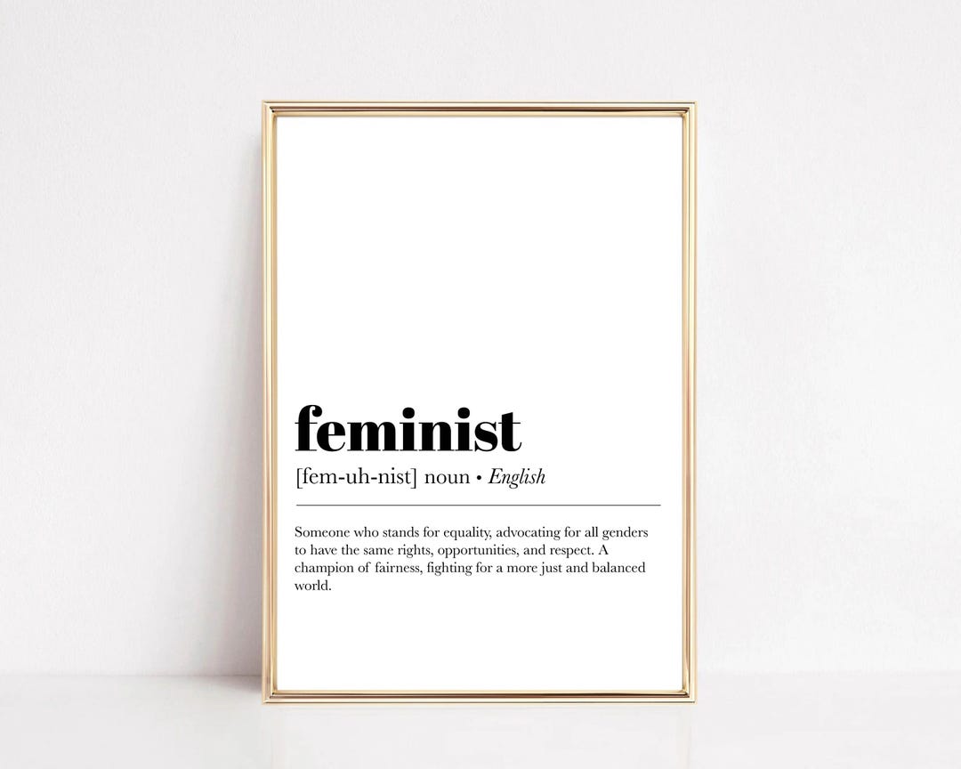 Feminist Definition Poster - Trendy Wall Art, Motivational Quote ...