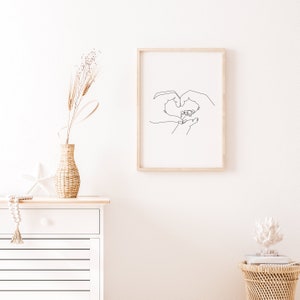 Set of 3 Nursery One Line Drawing Wall Art Decor - Etsy