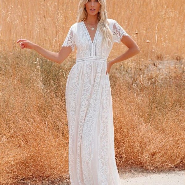 Bohemian Maxi Dress - Etsy
