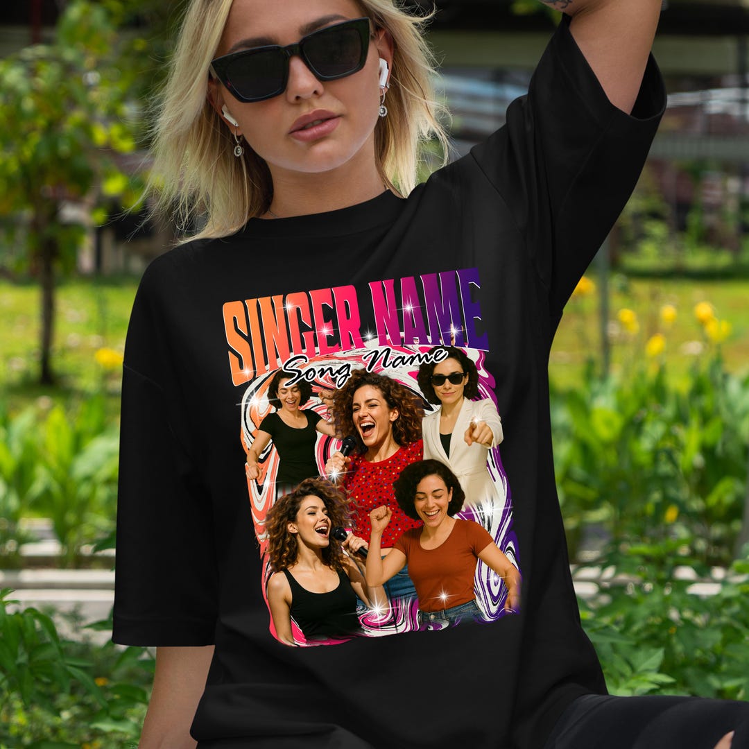 Personalized Concert Tee, Retro Music Festival Shirt, Custom Song Name ...