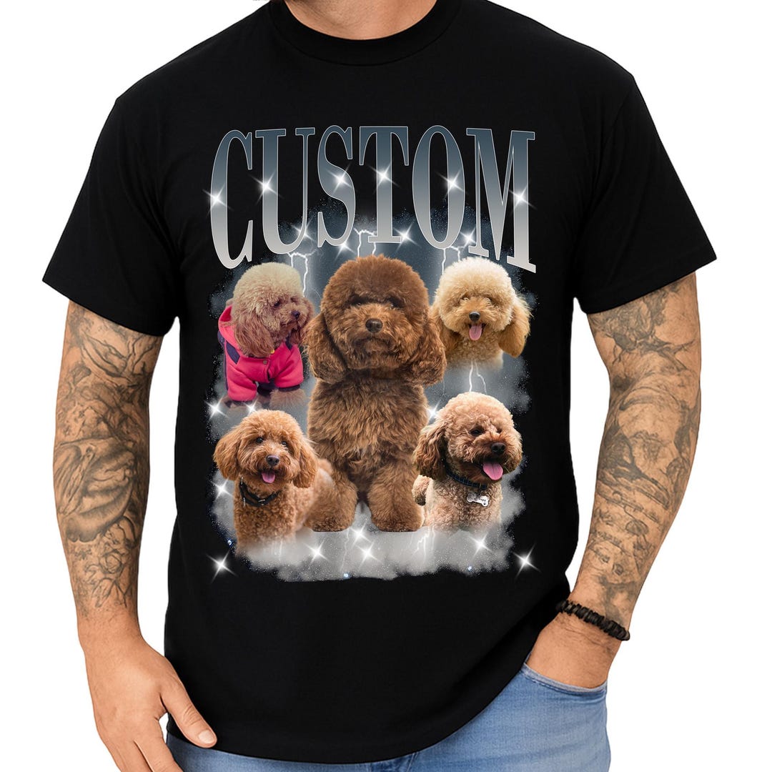 Custom Poodle Shirt, Poodle Face T-shirt, Dog Mom Crewneck Sweatshirt ...