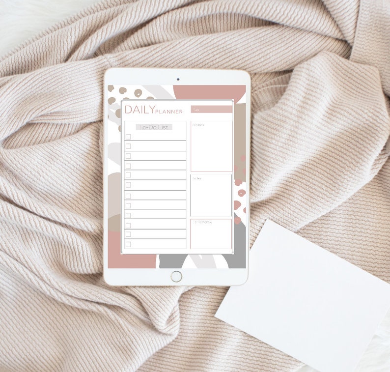 Printable Daily Planner in Boho Neutral Print Template L - Etsy