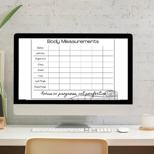 Printable Fitness Tracker | Body Measurement Tracker |weight Loss ...