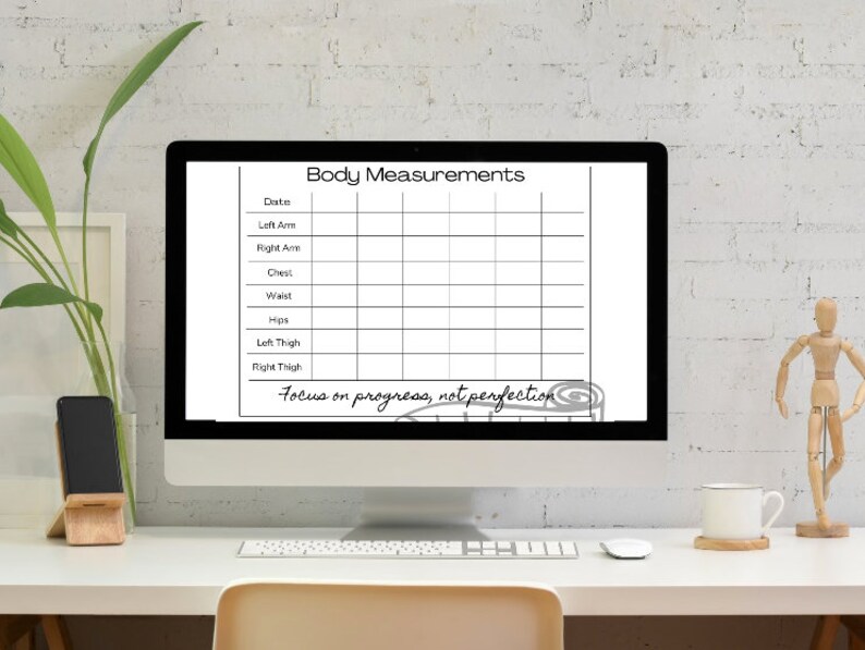 Printable Fitness Tracker | Body Measurement Tracker |weight Loss ...