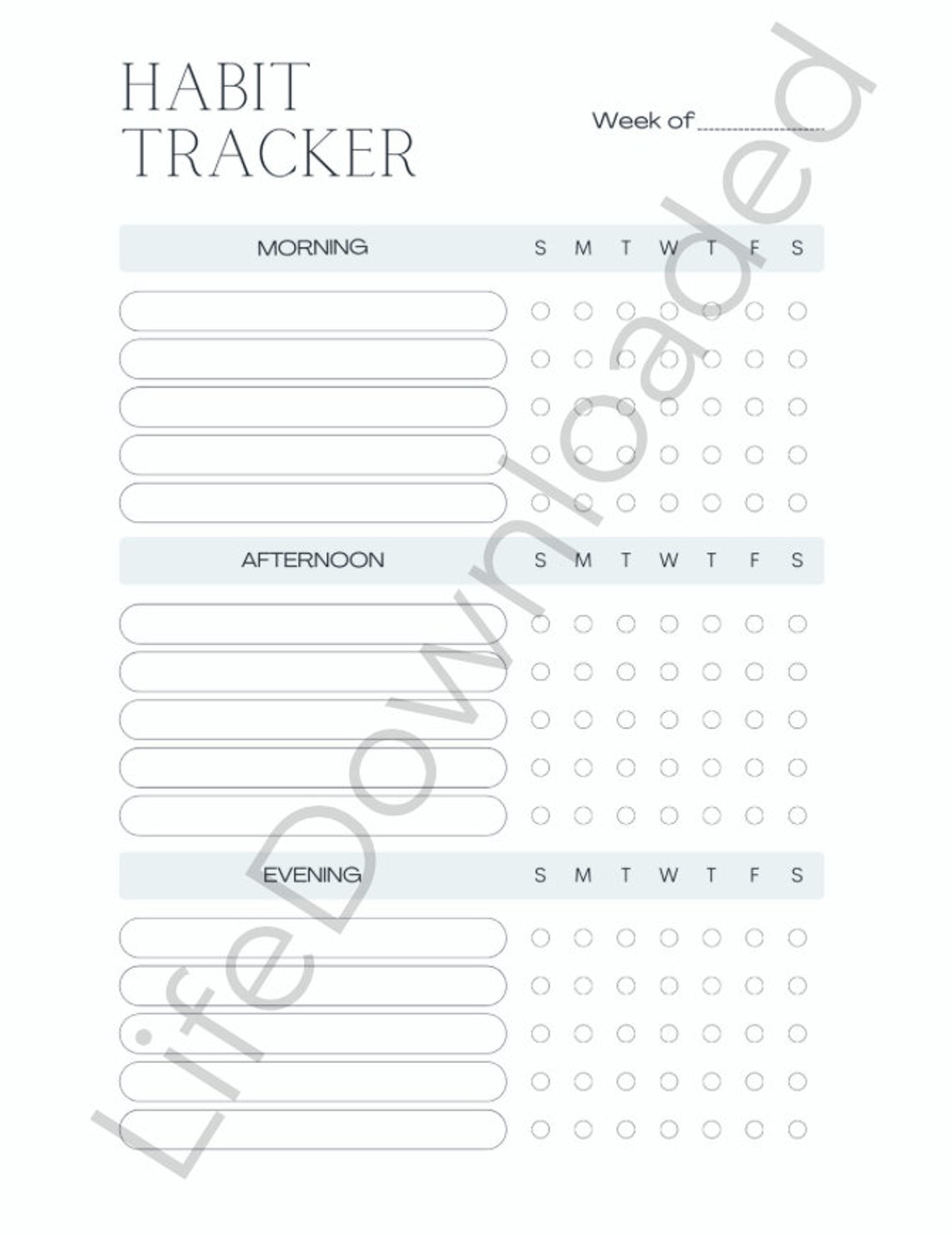 Habit Tracker Journal Template L iPad Planner L Daily Time - Etsy