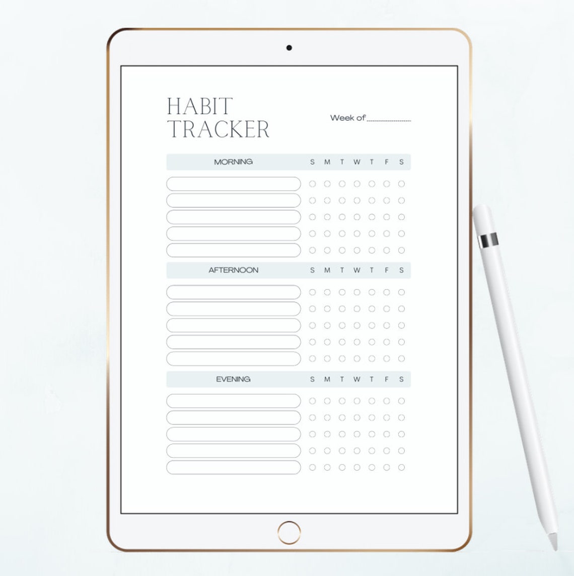 Habit Tracker Journal Template L iPad Planner L Daily Time - Etsy
