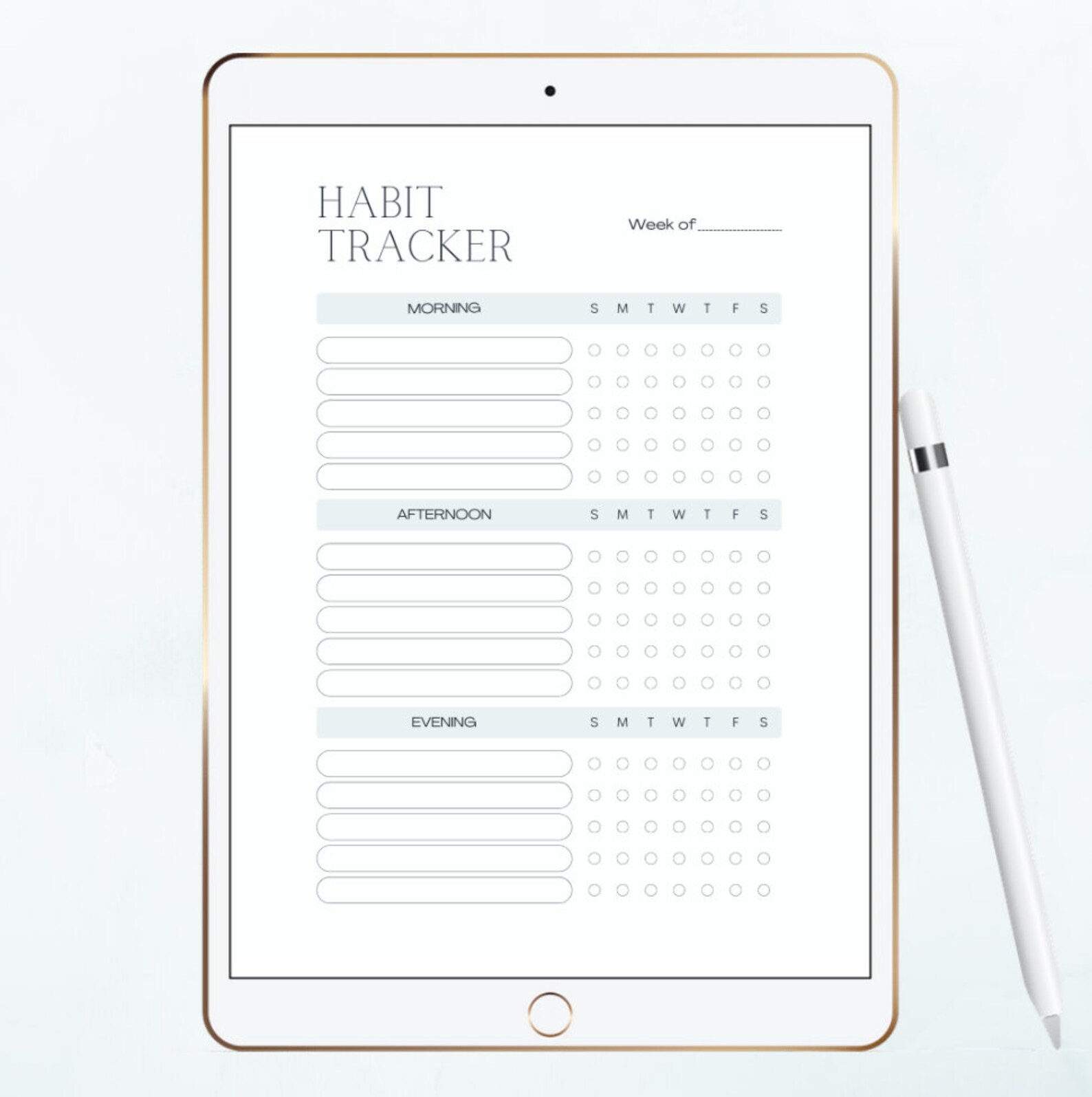 Habit Tracker Journal Template L iPad Planner L Daily Time - Etsy