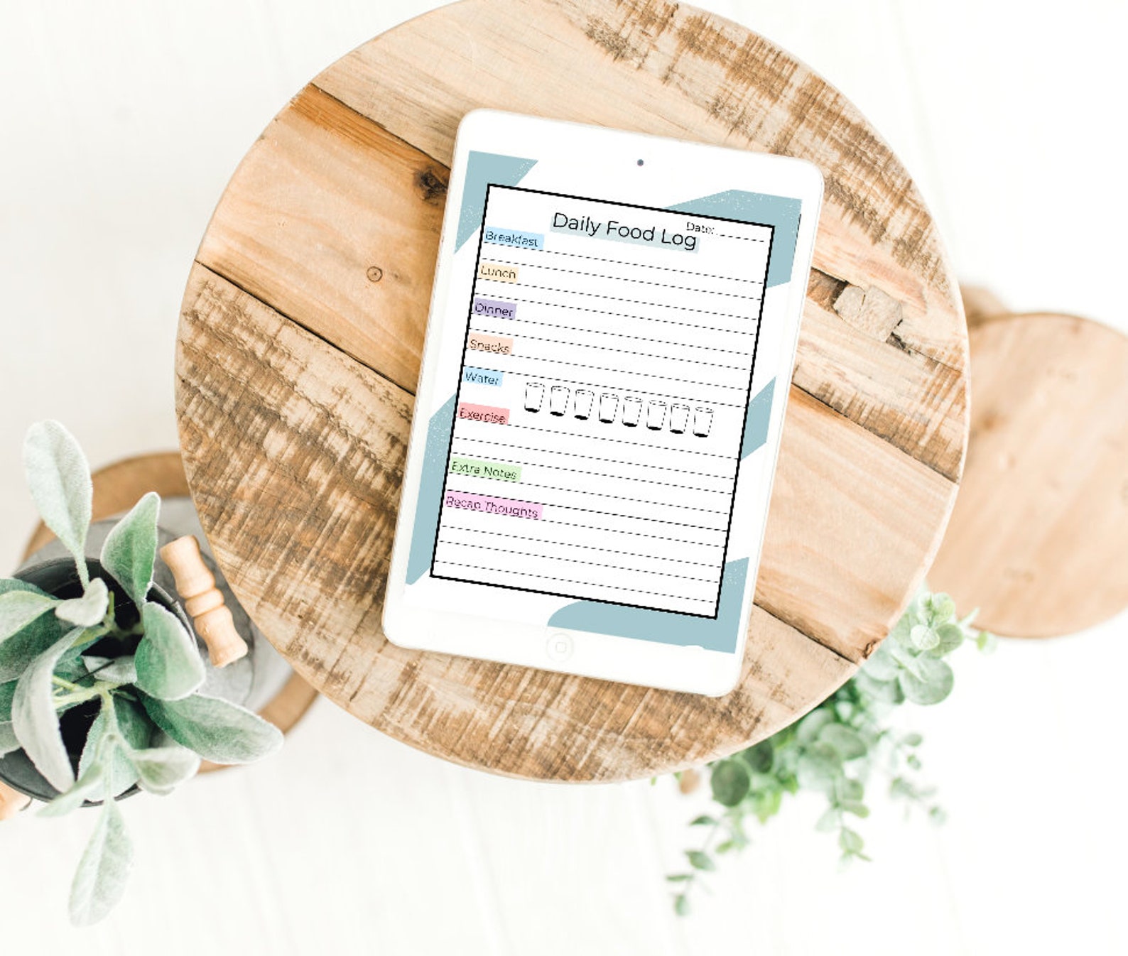 Printable Daily Food Log for Intuitive Eating and Healthy Lifestyle ...