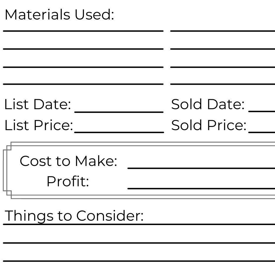 Printable Craft Business Planner Template - Instant Digital Download, 4 ...