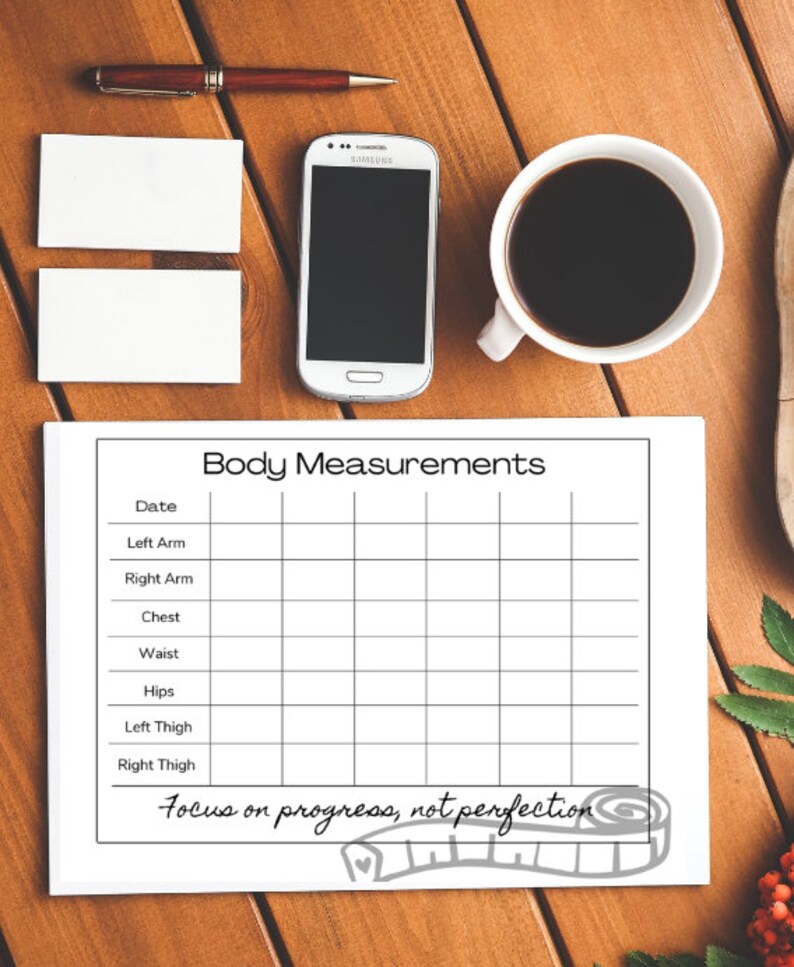 Printable Fitness Tracker | Body Measurement Tracker |weight Loss ...