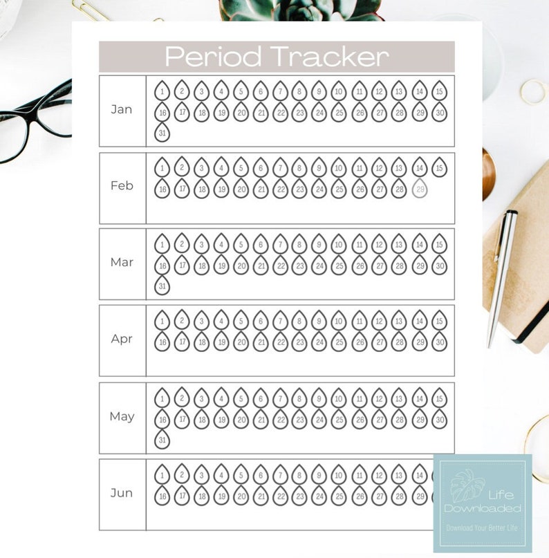 Period Tracker L Wellness Journal L Monthly Cycle Tracking L Women's ...