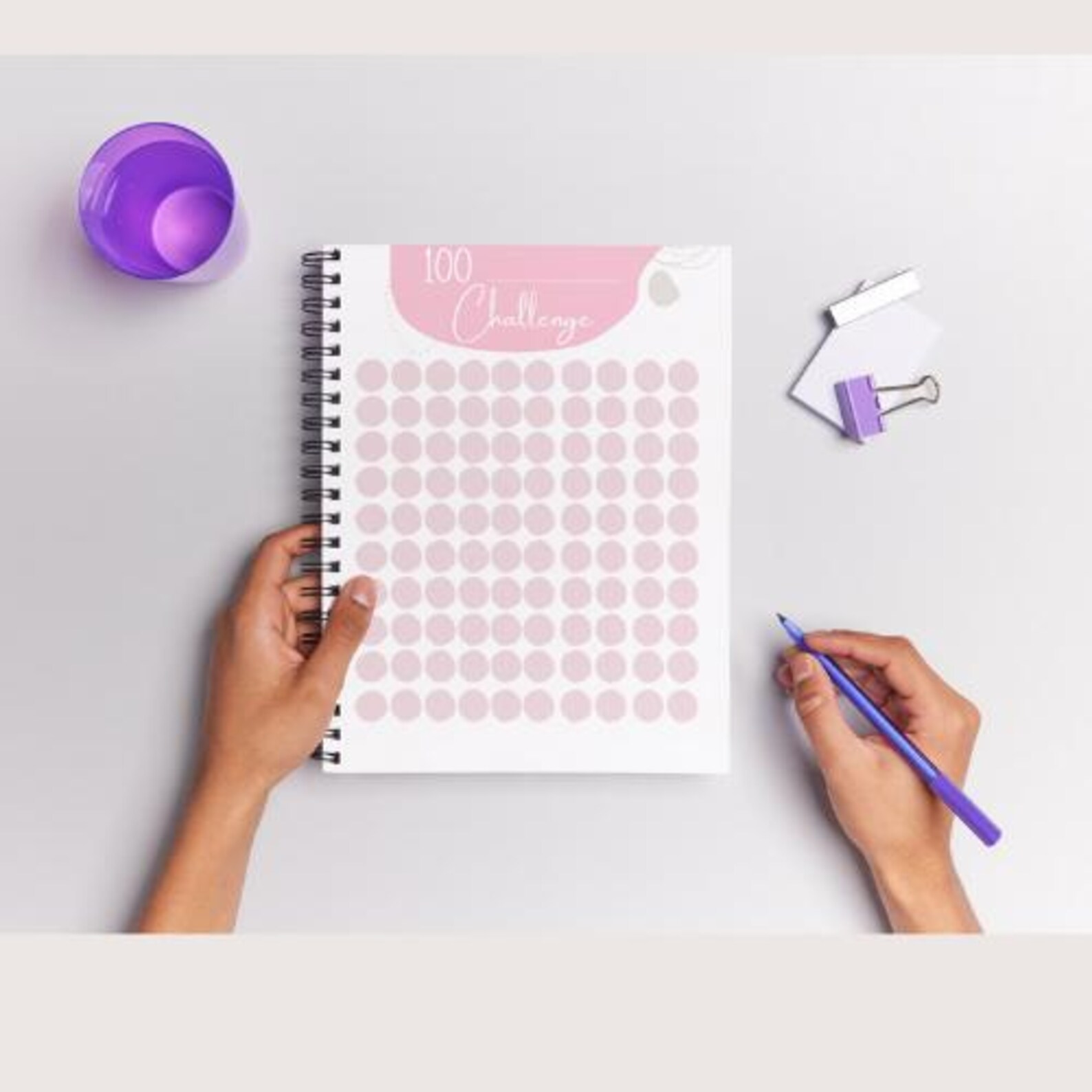 100 Day Challenge Goal Tracker | Printable PDF | Instant Digital ...