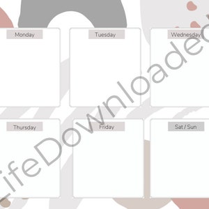 Printable Boho Neutral Print Weekly Planner Template L Editable L ...