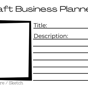 Printable Craft Business Planner Template - Instant Digital Download, 4 ...