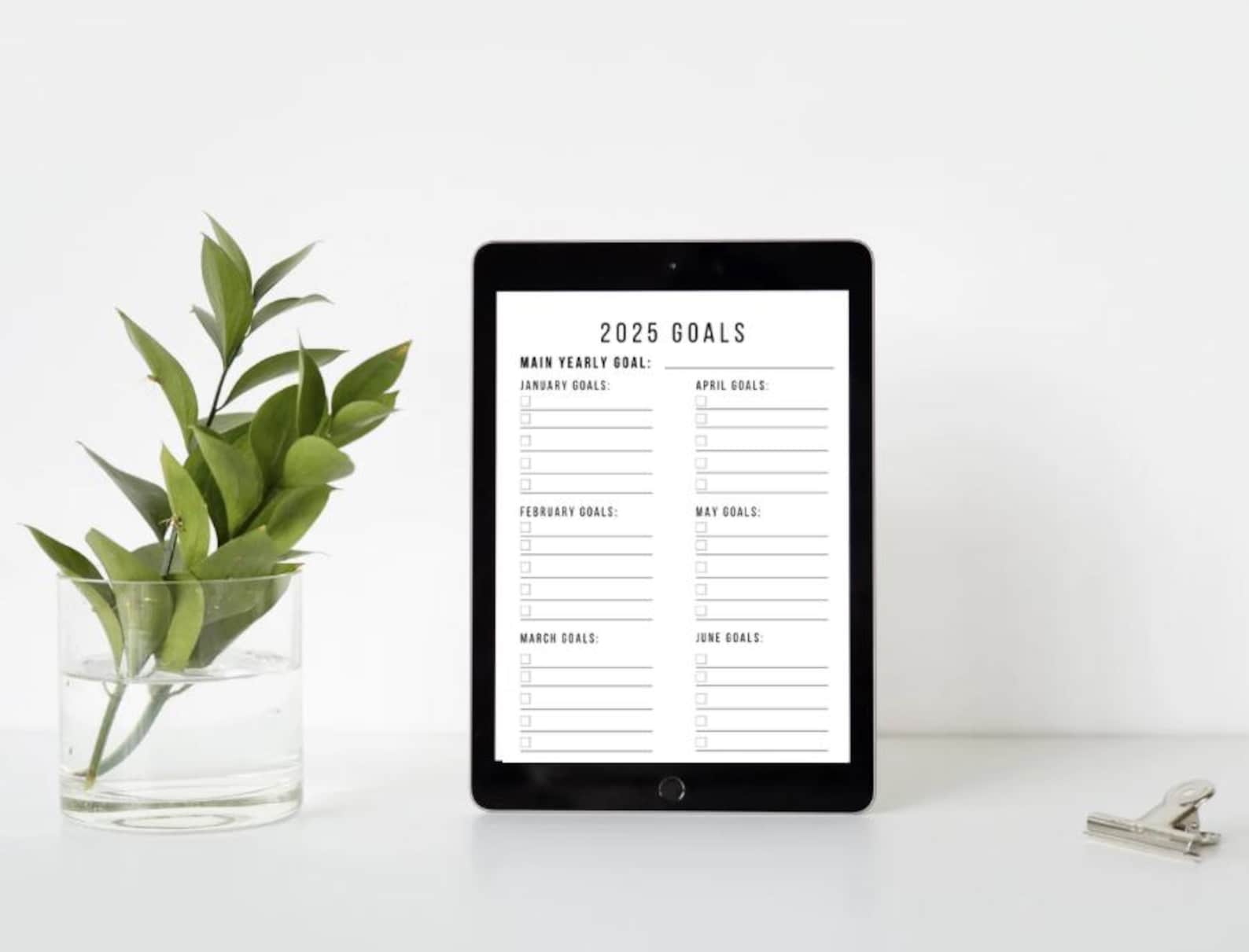 Printable 2025 Yearly and Monthly Goals Template L Instant Digital ...