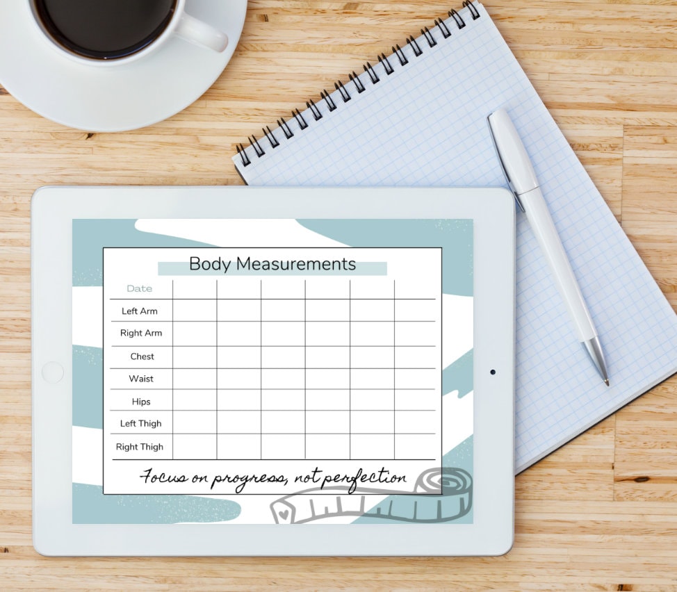 Printable Body Measurement Chart L Fitness Tracker | Weight Loss ...