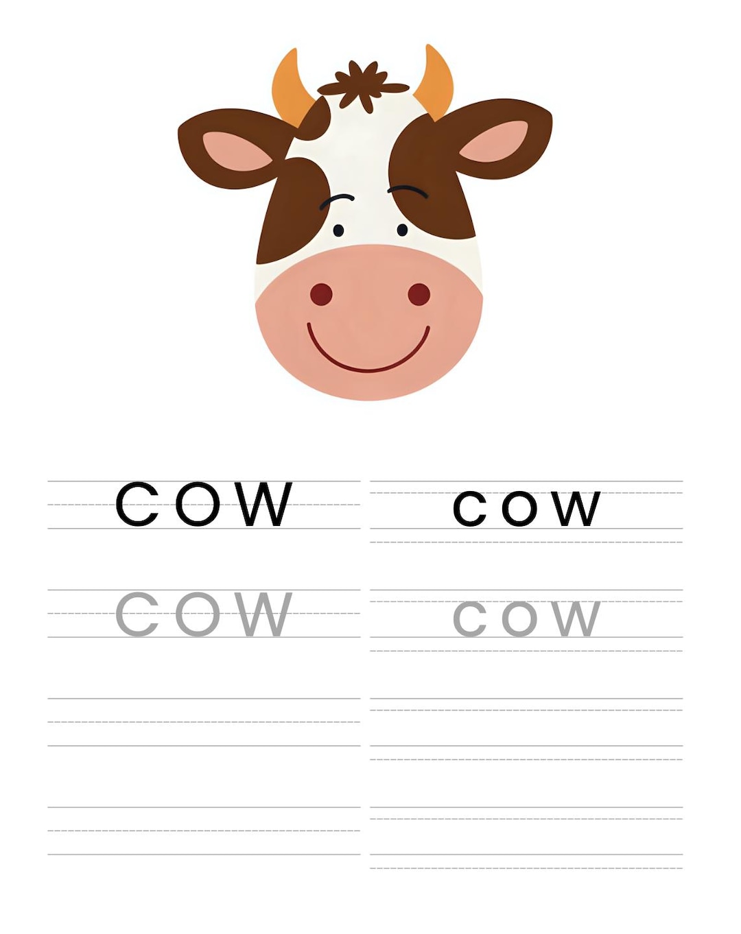Kindergarden & Pre-k Spelling Worksheets - Ready to Print 8.5x11 ...