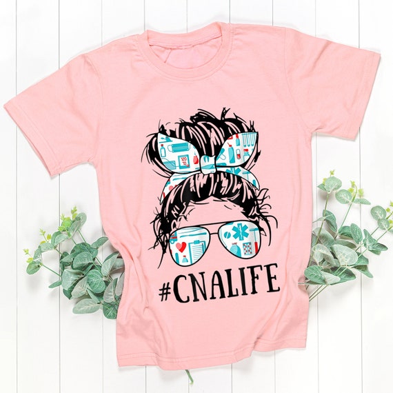 Messy Hair Woman Bun Cna Nurse Life Healthcare Png Download Etsy