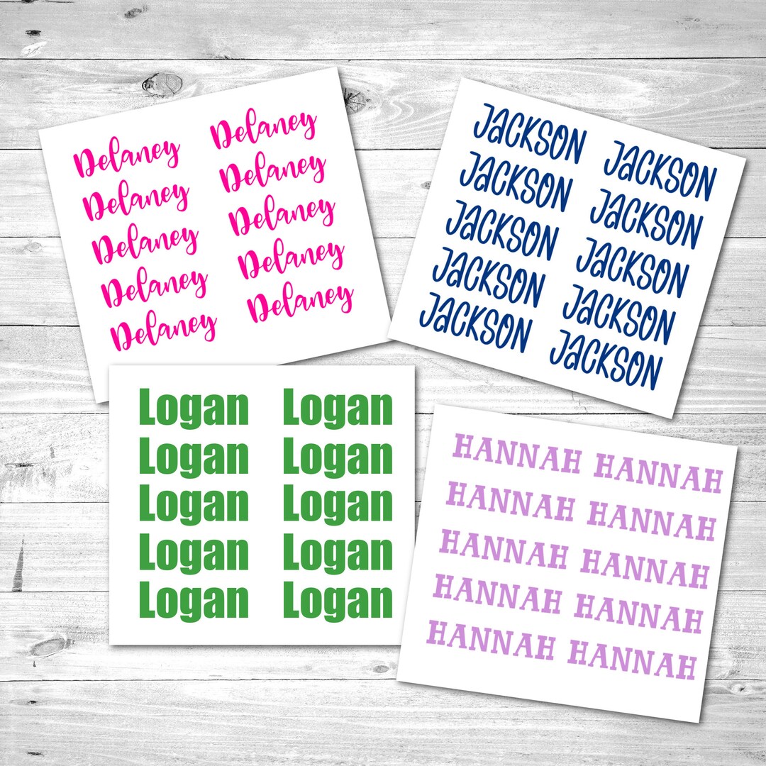 Back to School Name Decals | Folder Binder Notebook Decals ...