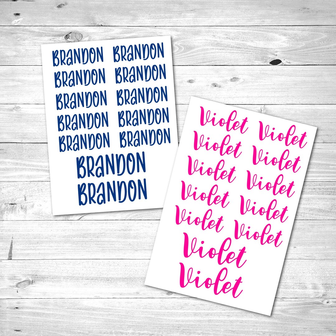 Back to School Name Decals | Folder Binder Notebook Decals ...