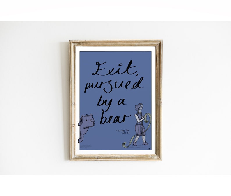 Exit Pursued by Bear Shakespeare Quote A4/A5 Prints - Etsy Norway