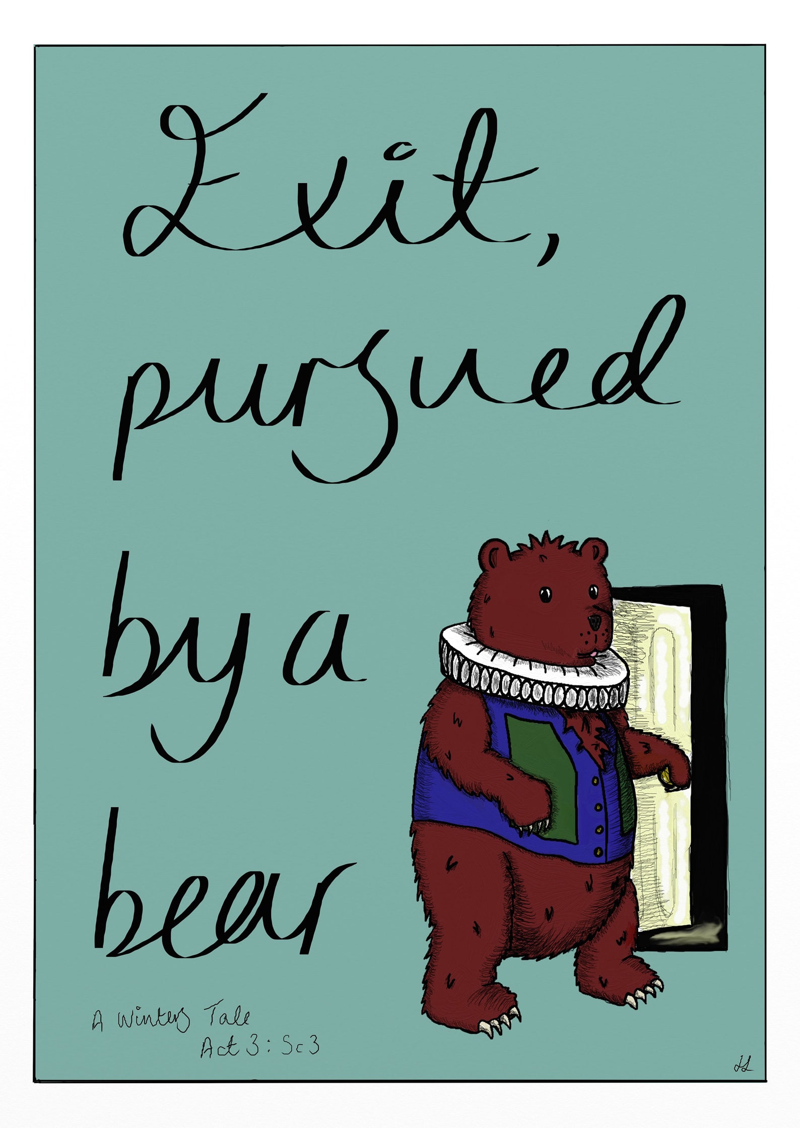 Exit Pursued by Bear Shakespeare Quote A4/A5 Prints - Etsy
