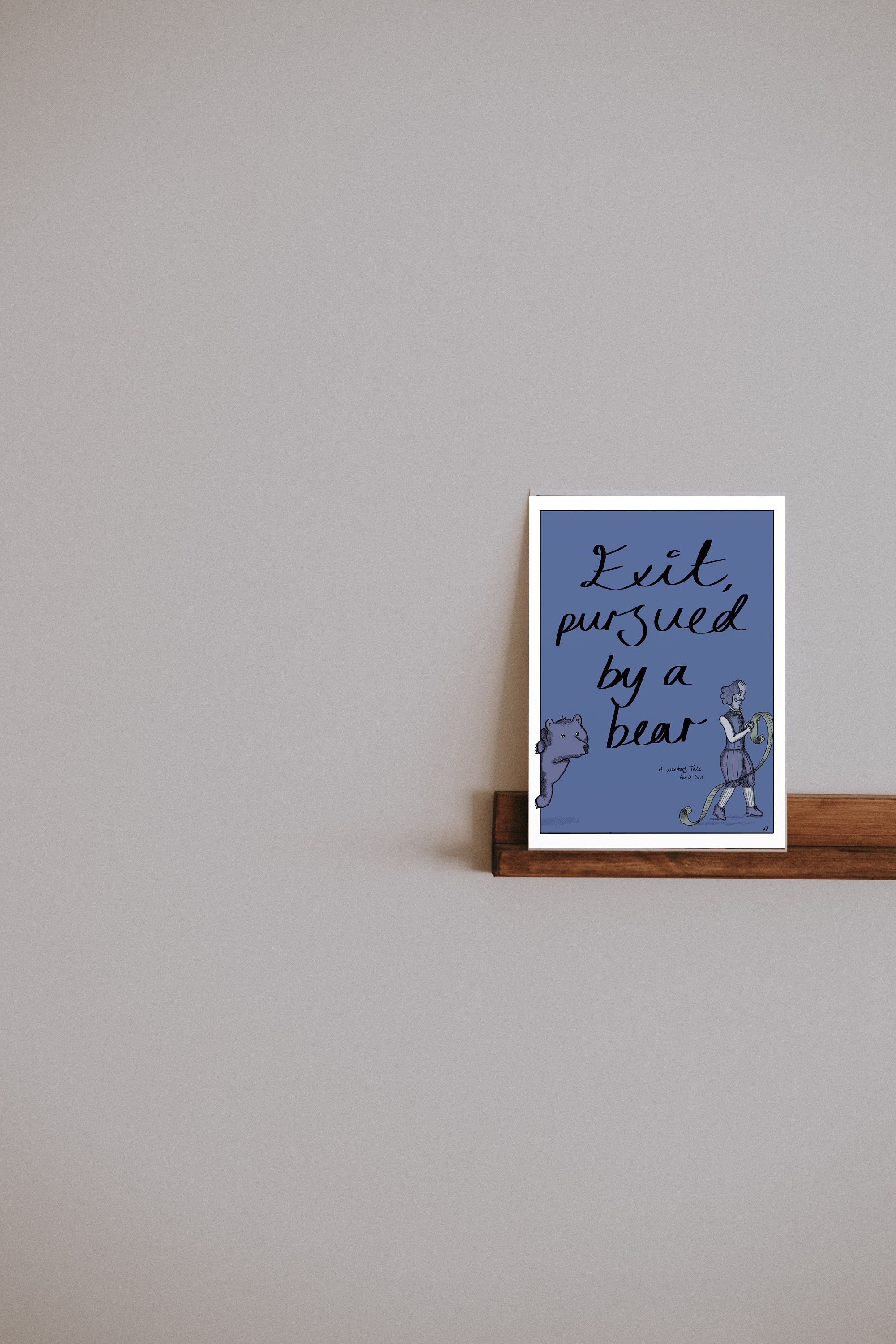 Exit Pursued by Bear Shakespeare Quote A4/A5 Prints - Etsy Norway
