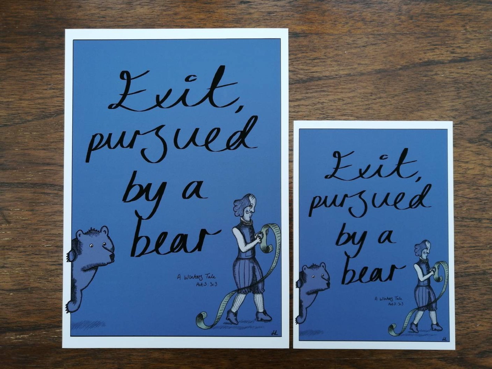 Exit Pursued by Bear Shakespeare Quote A4/A5 Prints - Etsy Norway