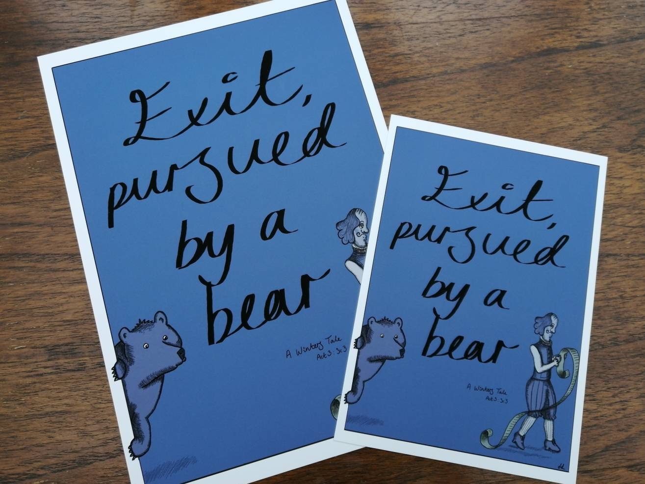 Exit Pursued by Bear Shakespeare Quote A4/A5 Prints - Etsy Norway