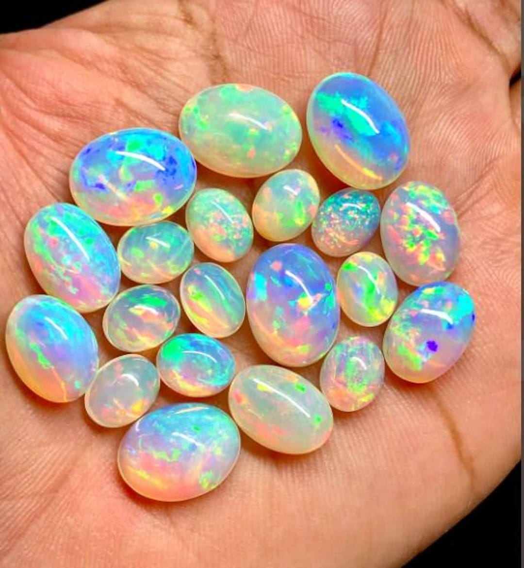 Ethiopian Fire Opal Mix Shapes Lot Fire Opal Cabochon Top Quality Opal ...