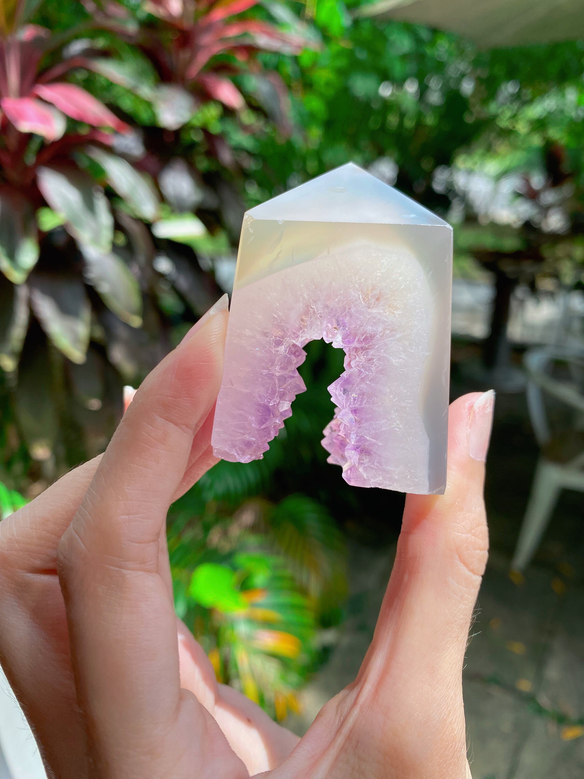 Beautiful Amethyst Agate Tower (magical Portal Tower Which Represents a ...