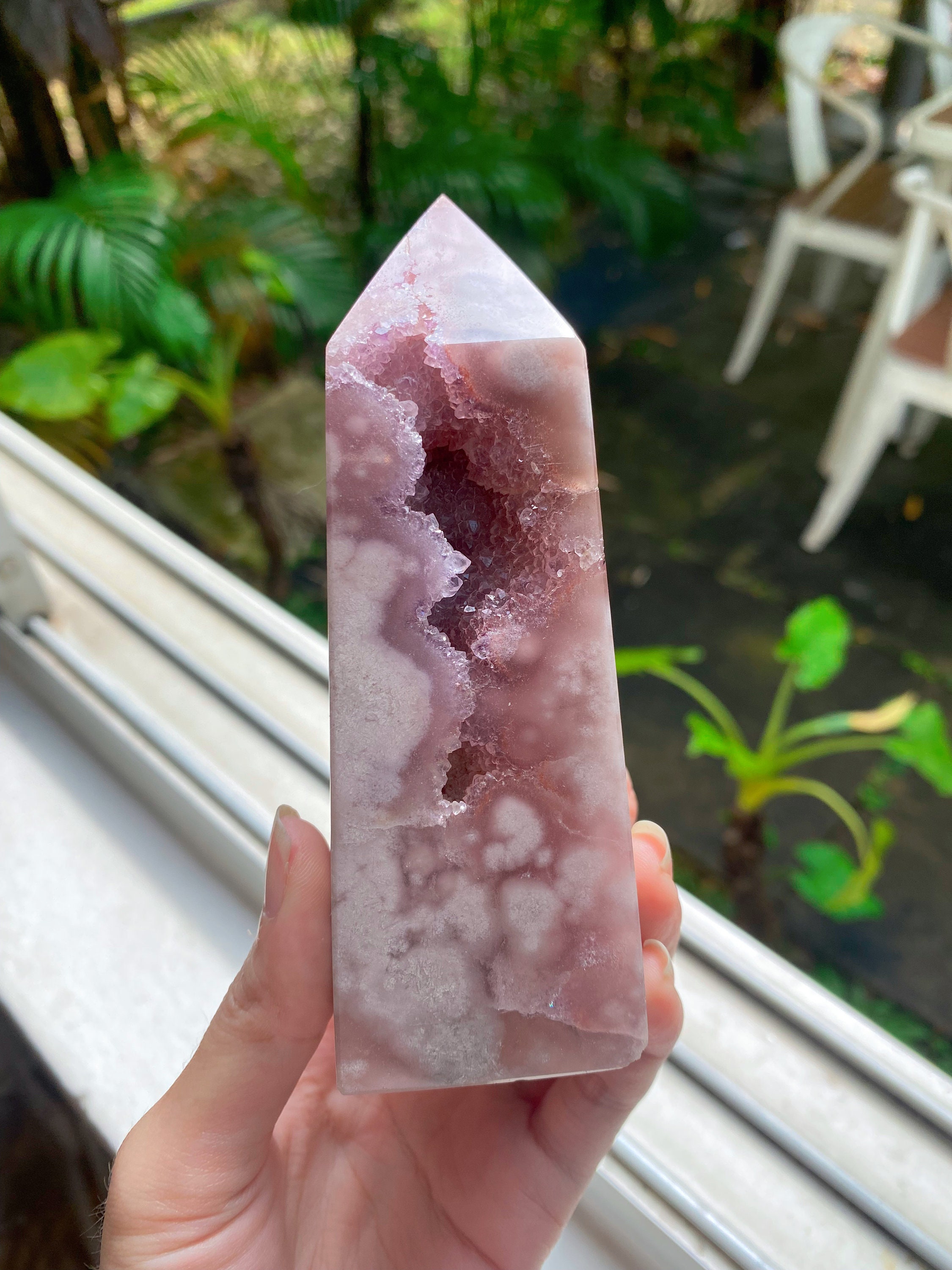 Pink Amethyst Tower With Beautiful Druzy - Etsy