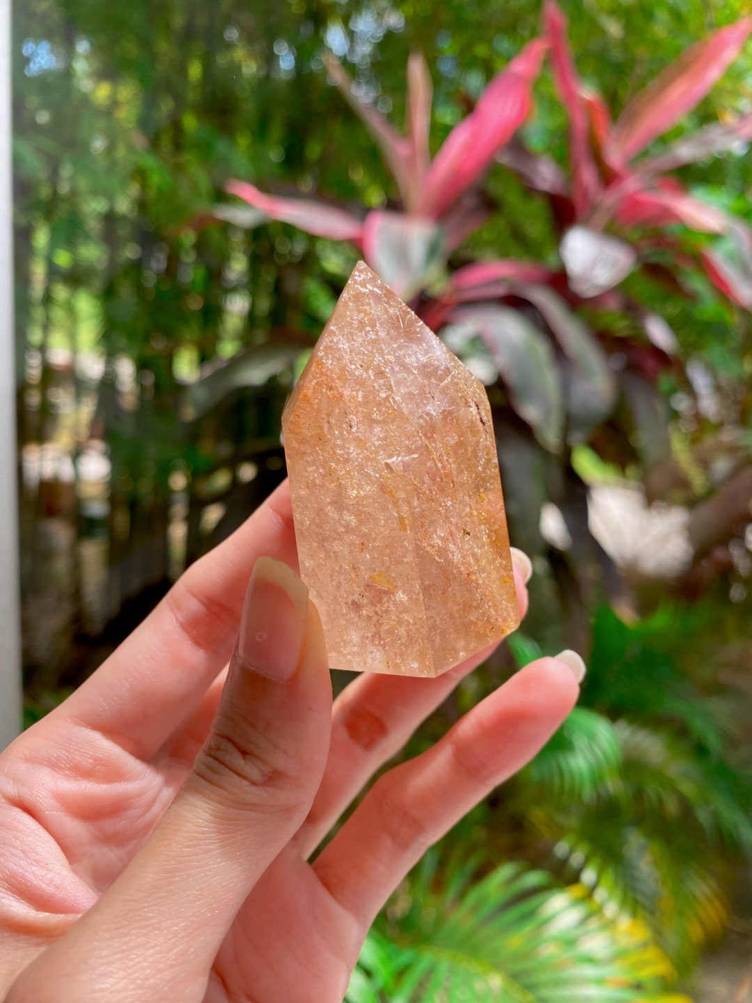 Special Garden Quartz With Golden Rutile Tower, Rutilated Quartz ...