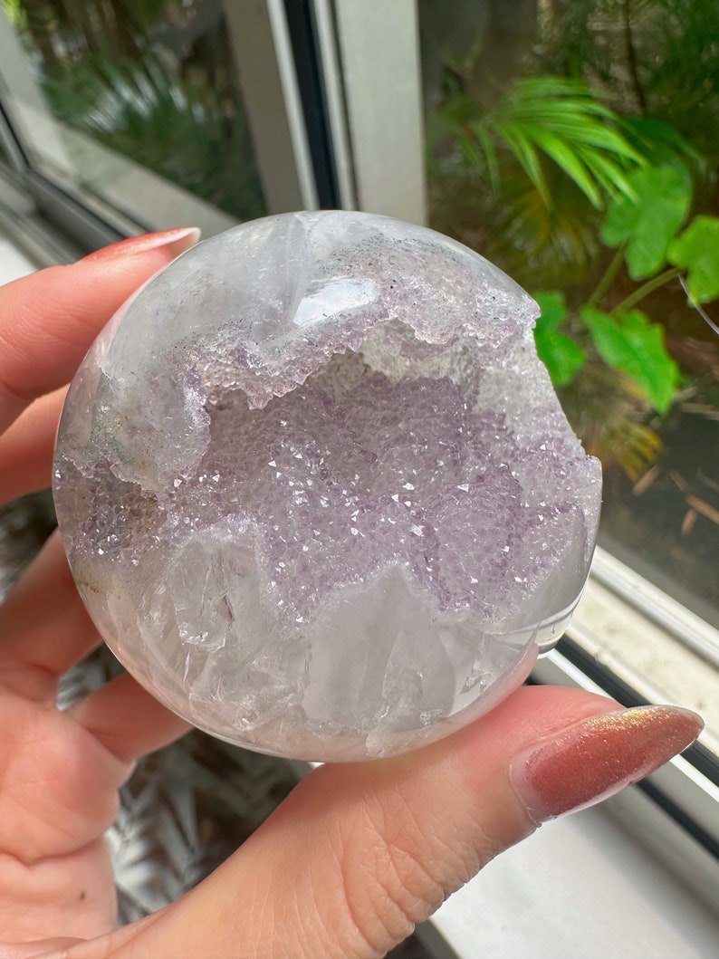 RARE Sugar Amethyst Sphere From Uruguay (5.7cm), Sugary Amethyst Sphere ...