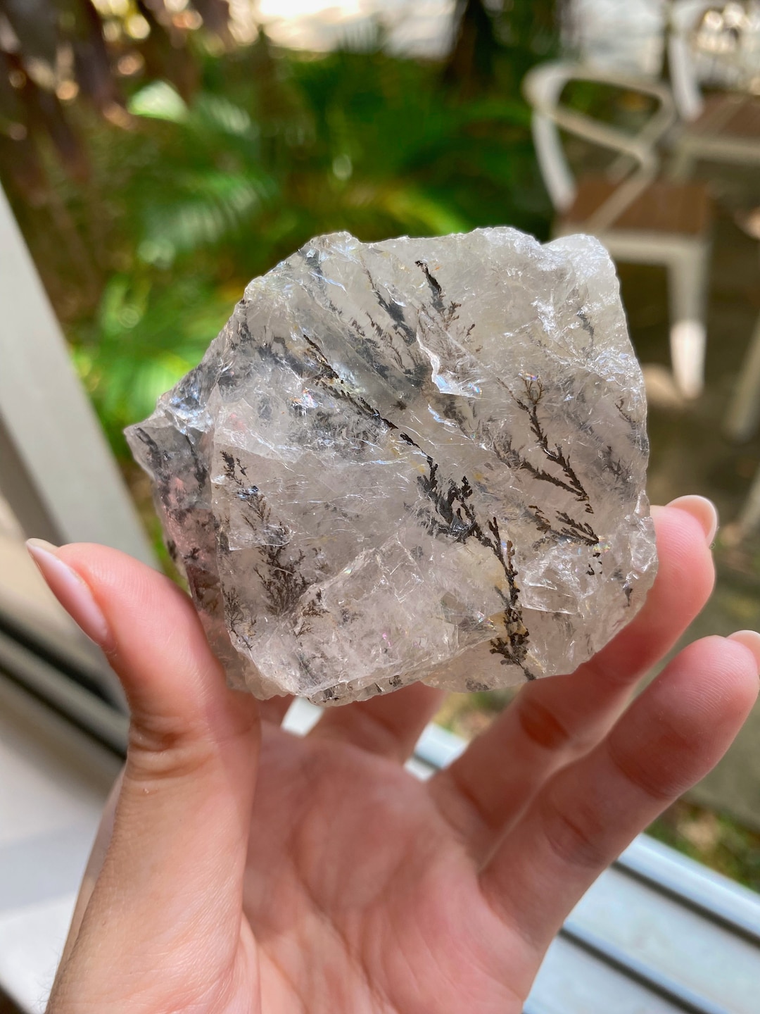Dreamy Raw Dendritic Quartz From Brazil With Rainbow - Etsy