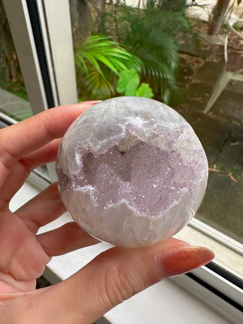 RARE Sugar Amethyst Sphere From Uruguay (5.7cm), Sugary Amethyst Sphere ...