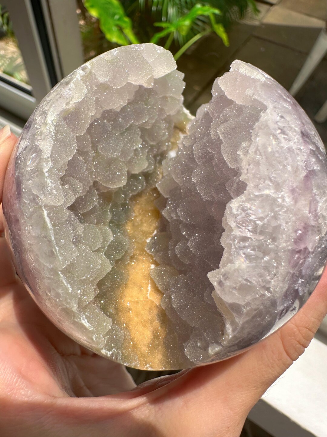 RARE Sugar Amethyst Sphere From Uruguay. Candy Amethyst. Sugary ...