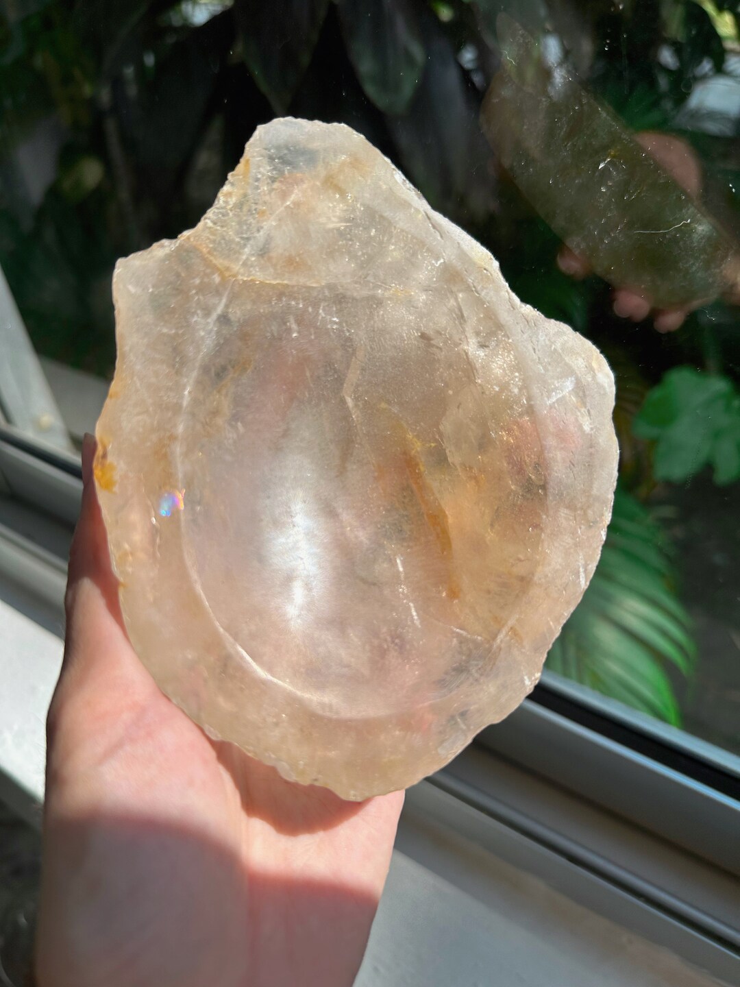 Clear Quartz Bowl With Raw Original Corners (sphere Sold Separately ...