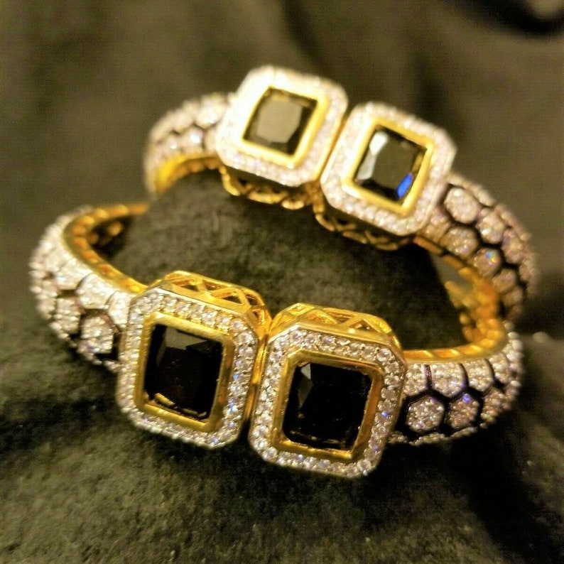 Openable American Diamond Kada Bangle Indian Designs Stylish Cz Ad
