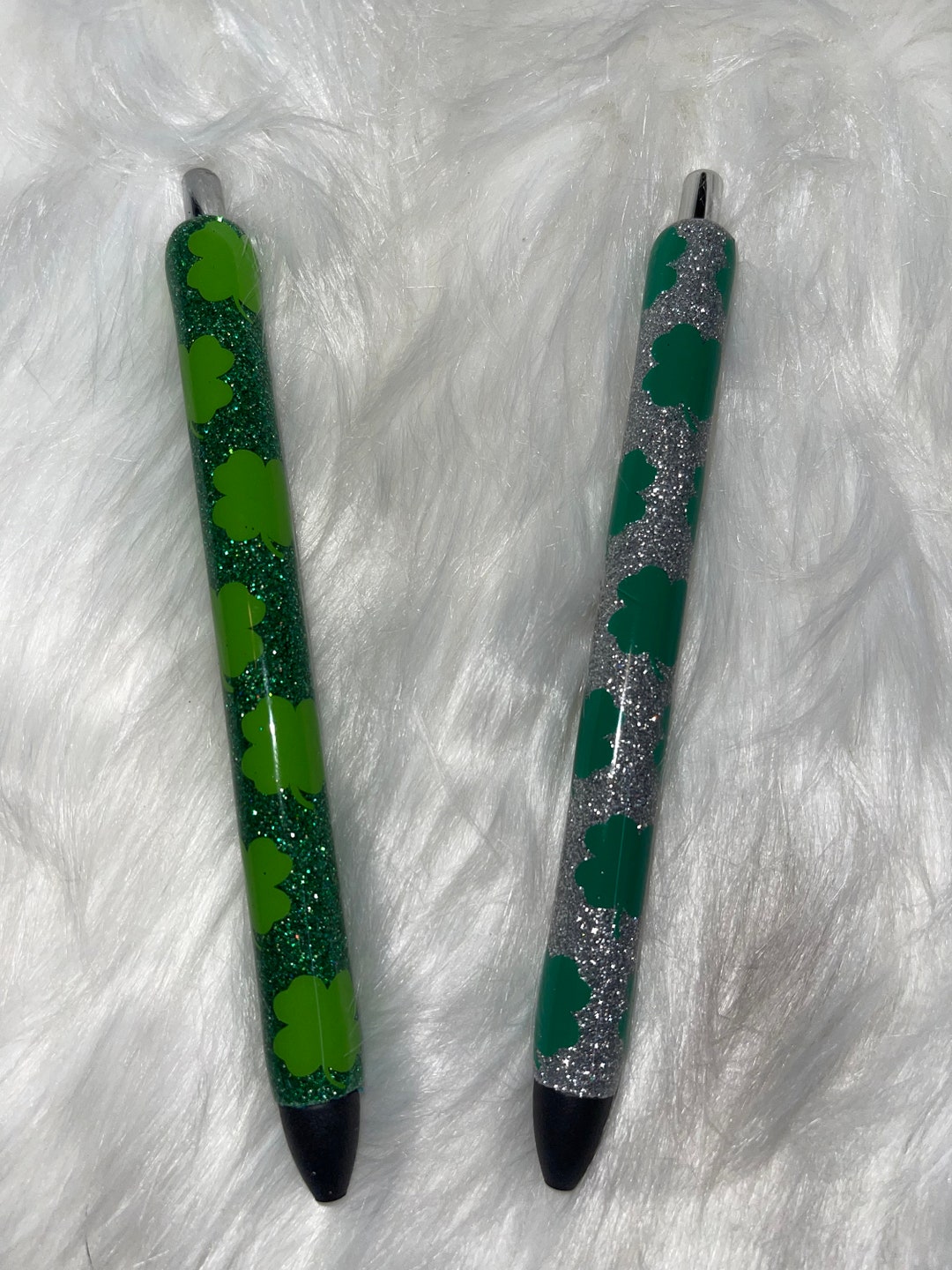 Shamrock Glitter Pen - Etsy