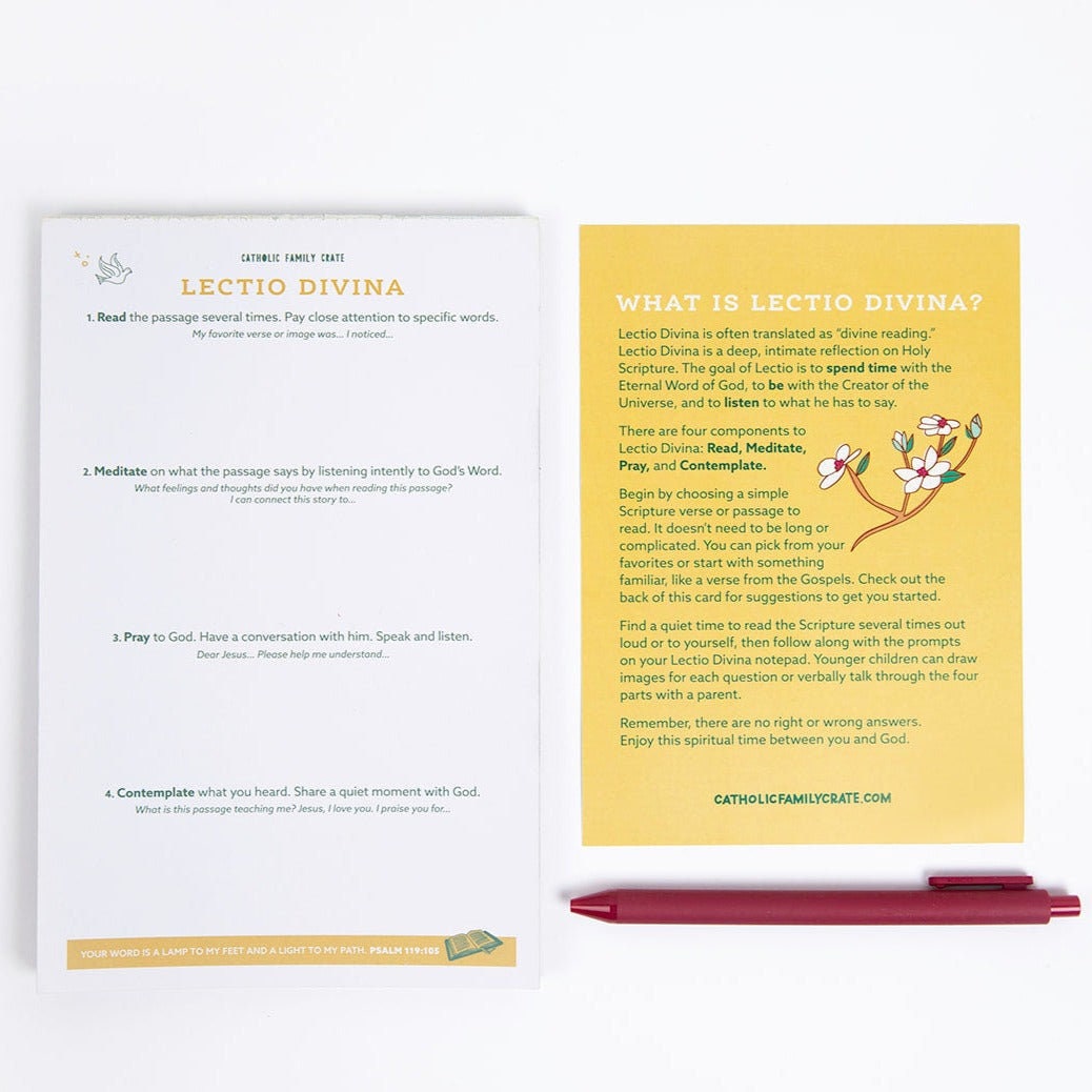 Lectio Divina Notepad Kids Prayer Journal Family Bible Study Activity ...