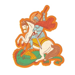 St. George & Dragon Mini Puzzle - Catholic Saint Toy for Kids ...