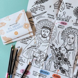 Iconography Jumbo Activity Sheet - 3 Pack - Catholic Coloring, Catholic ...