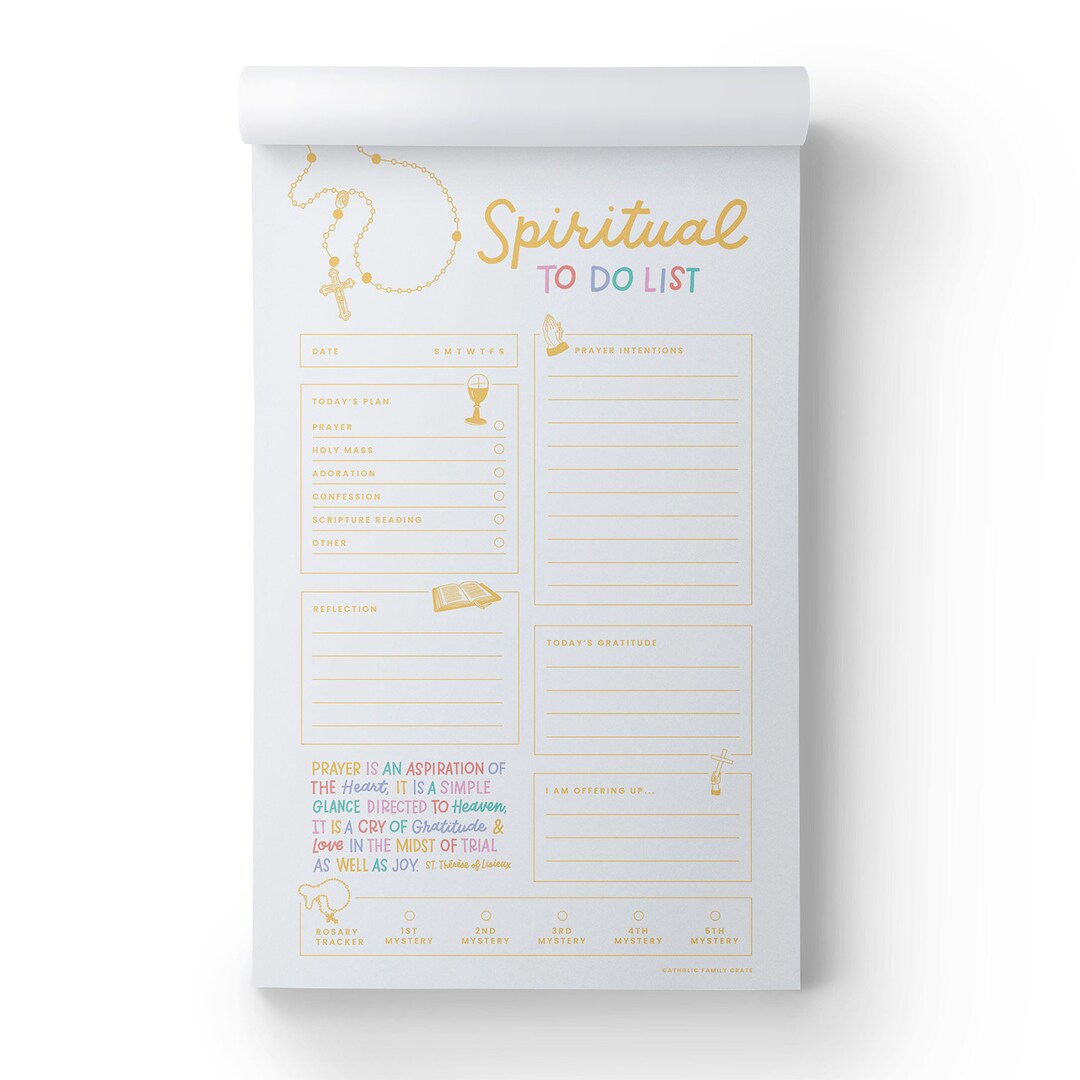 Spiritual to Do List Notepad - Etsy