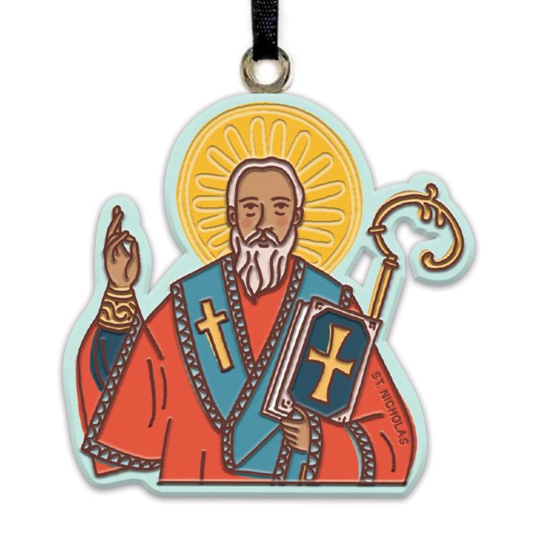 St. Nicholas Ornament, Saint Ornament, Saint Decor, Catholic Gift, Tree ...